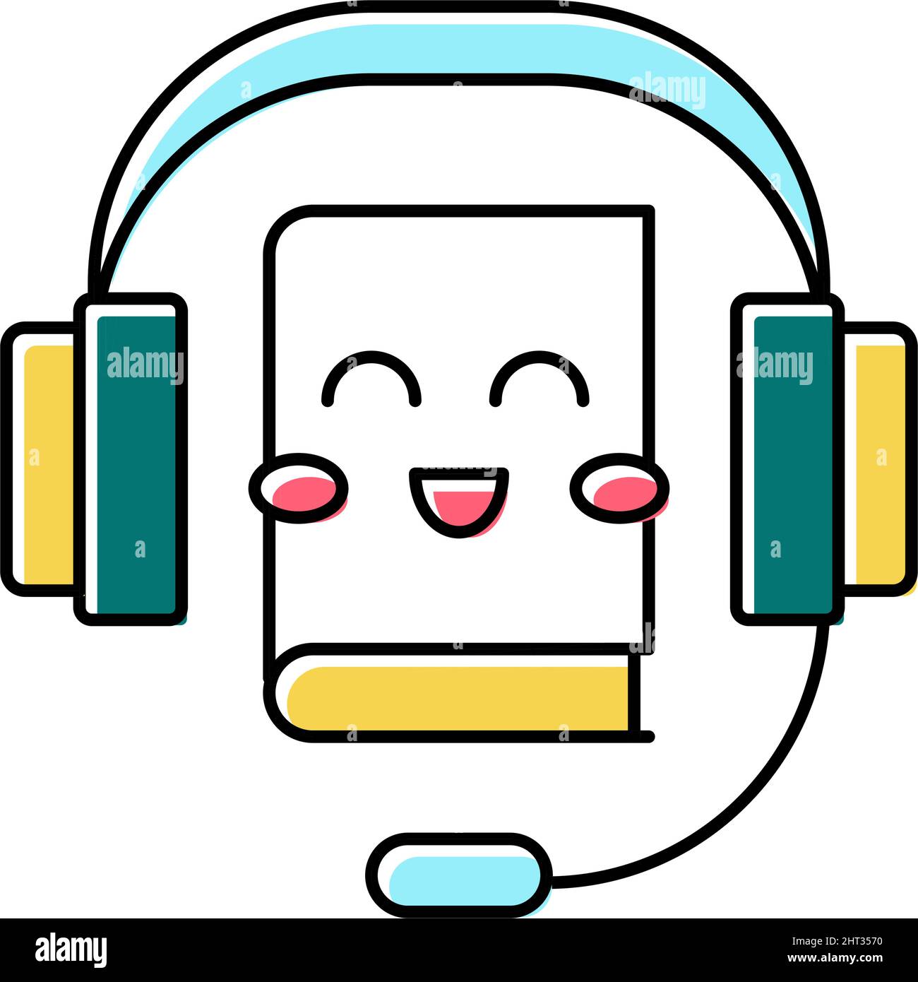 audiobook for children color icon vector illustration Stock Vector ...