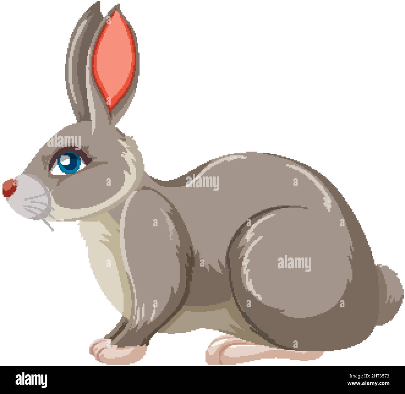 Cute bunny sitting alone illustration Stock Vector Image & Art - Alamy