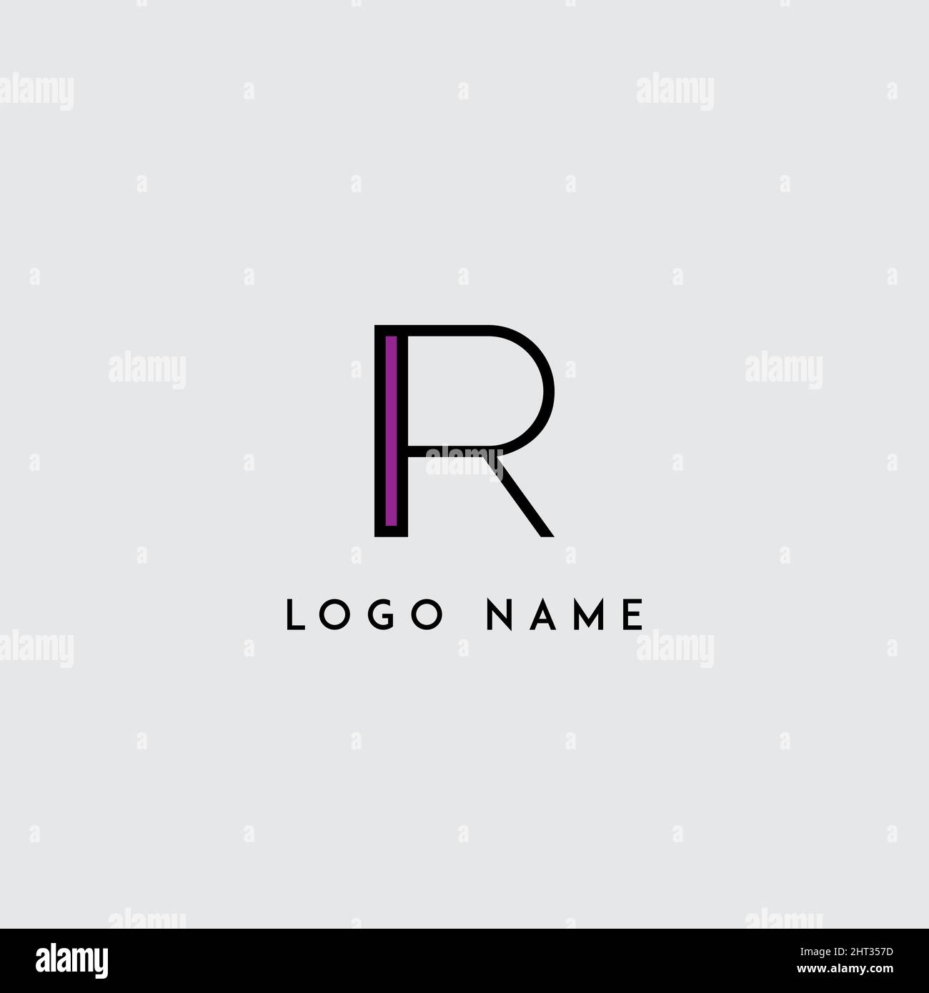 Colorful minimal initial letter R logo icon Stock Vector Image & Art ...