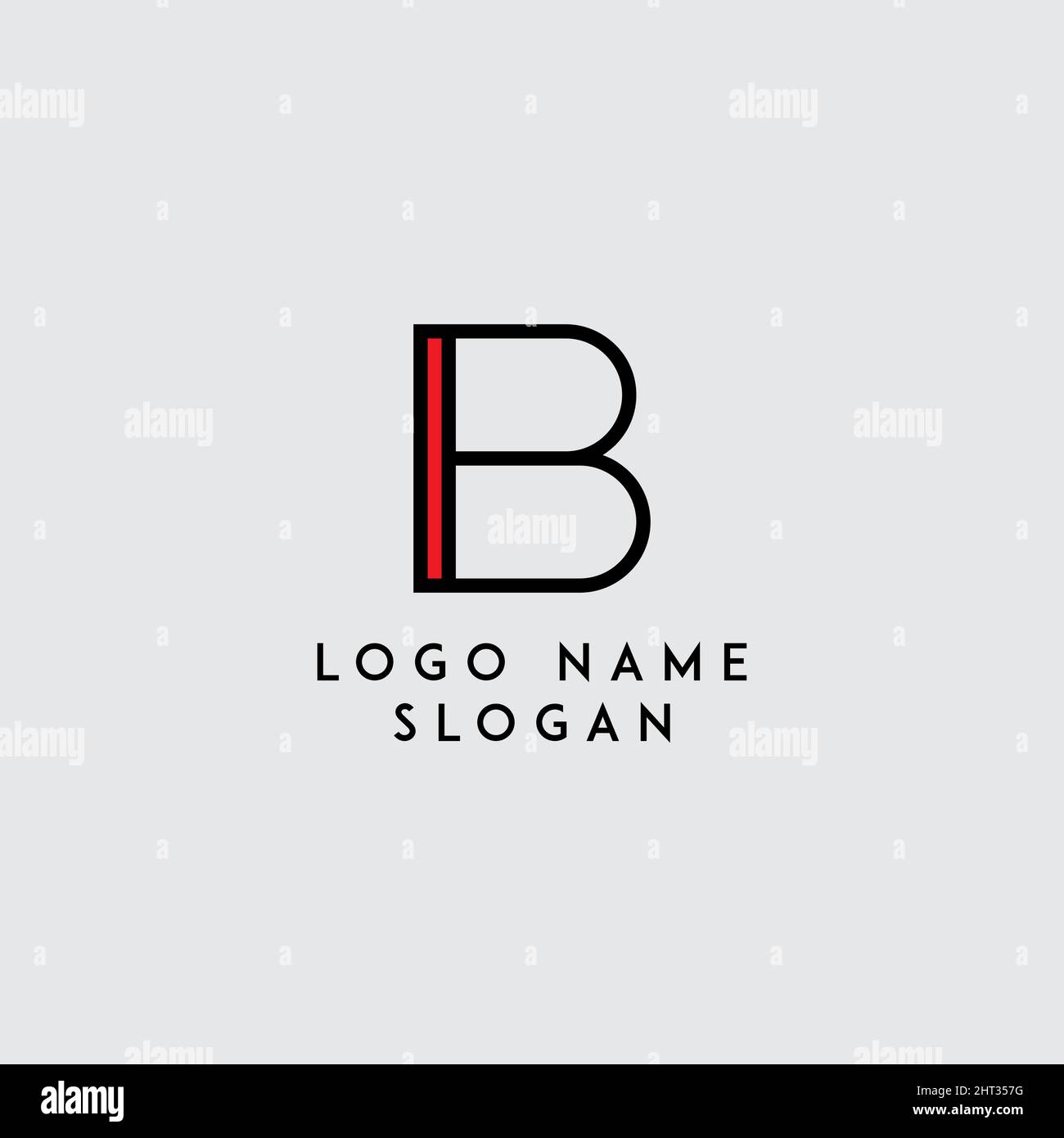 Colorful minimal initial letter B logo icon Stock Vector Image & Art ...