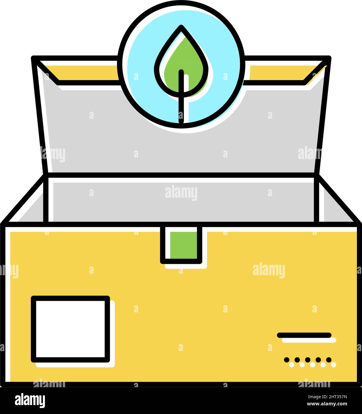 eco box packaging color icon vector illustration Stock Vector Image ...