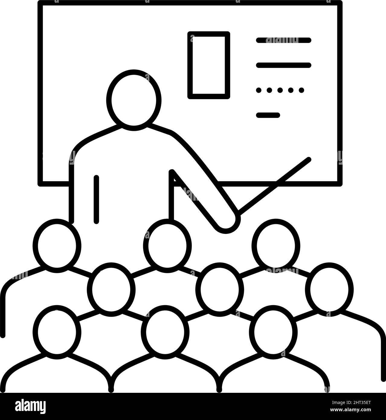 teacher educational lesson line icon vector illustration Stock Vector ...