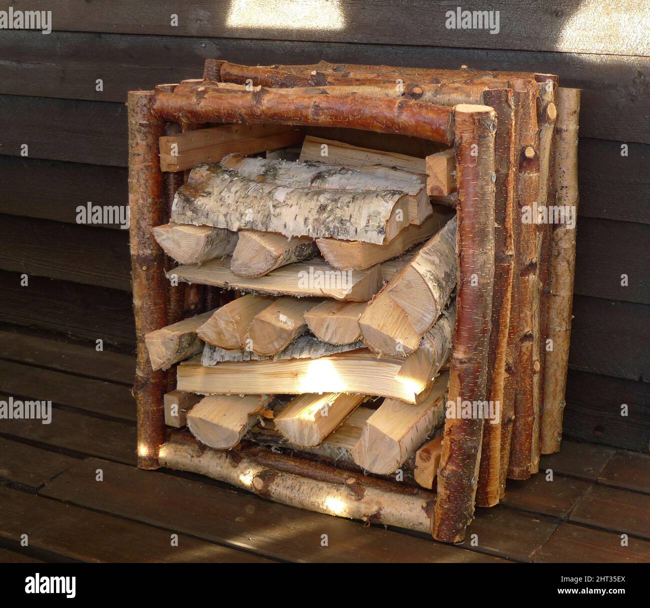 Homemade wood box Stock Photo - Alamy
