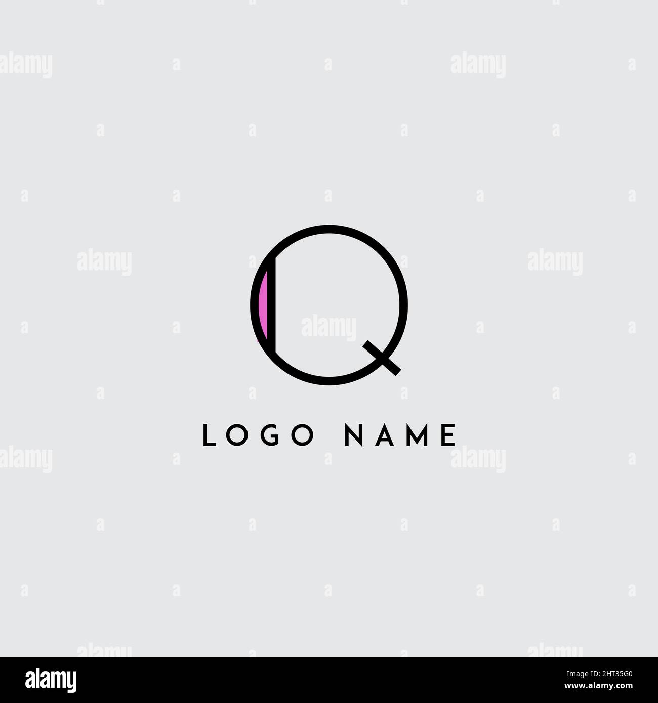 Letter q badge logo hi-res stock photography and images - Alamy