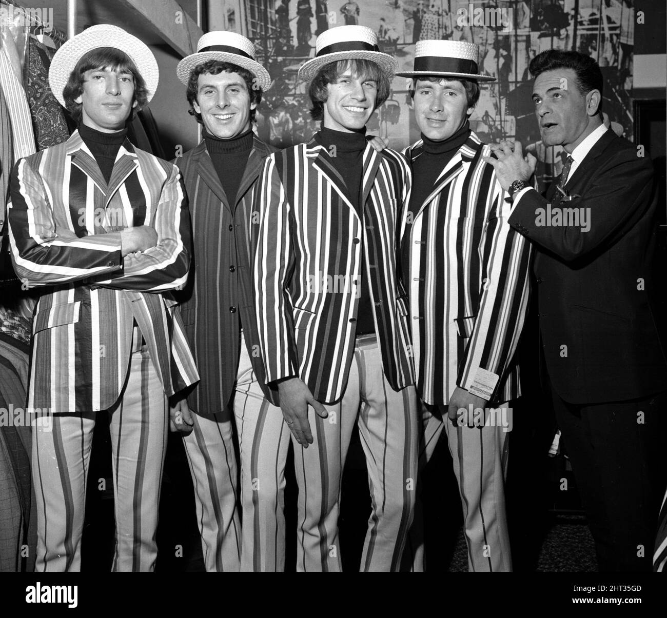 Ronnie Bond, Peter Staples, Chris Britton and Reg Presley of the pop ...