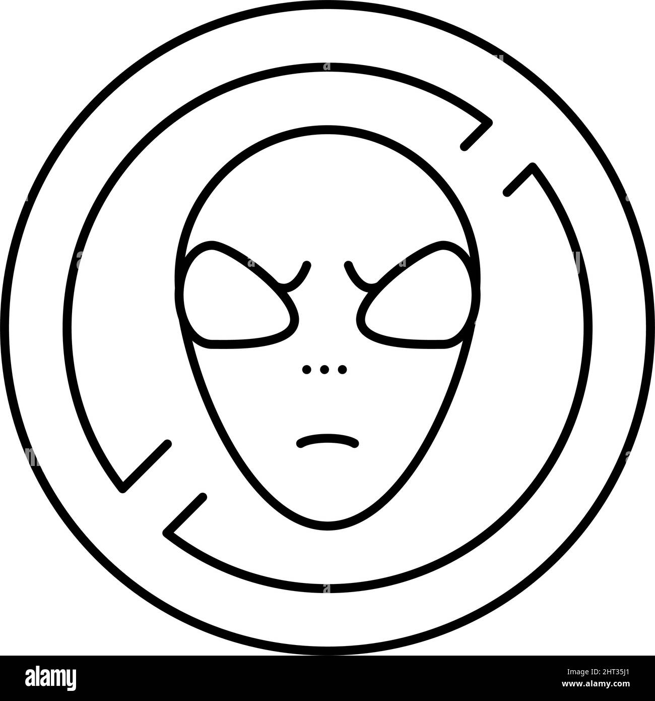 ban on aliens line icon vector illustration Stock Vector Image & Art ...