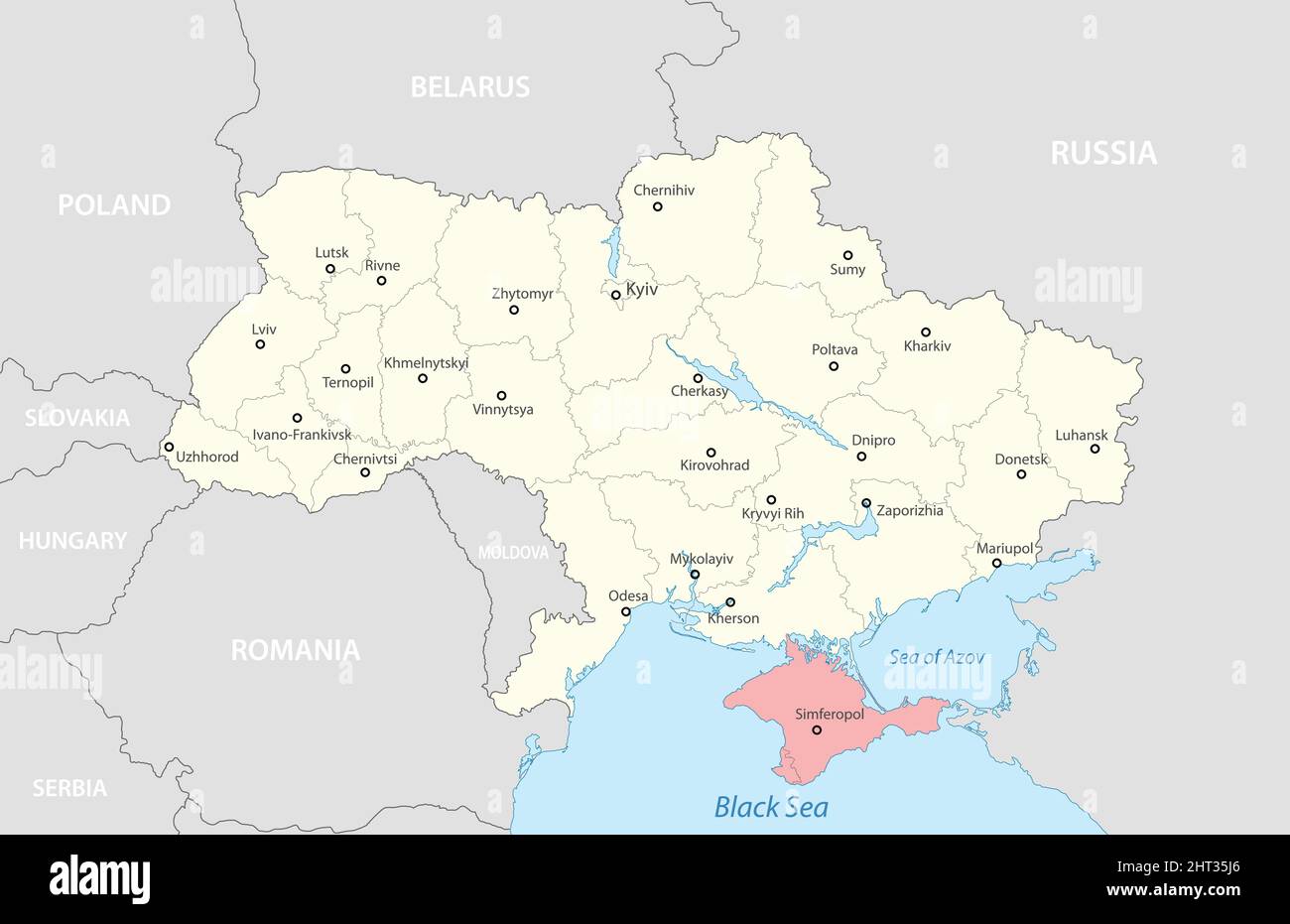 Map of donbas region of ukraine hi-res stock photography and images - Alamy