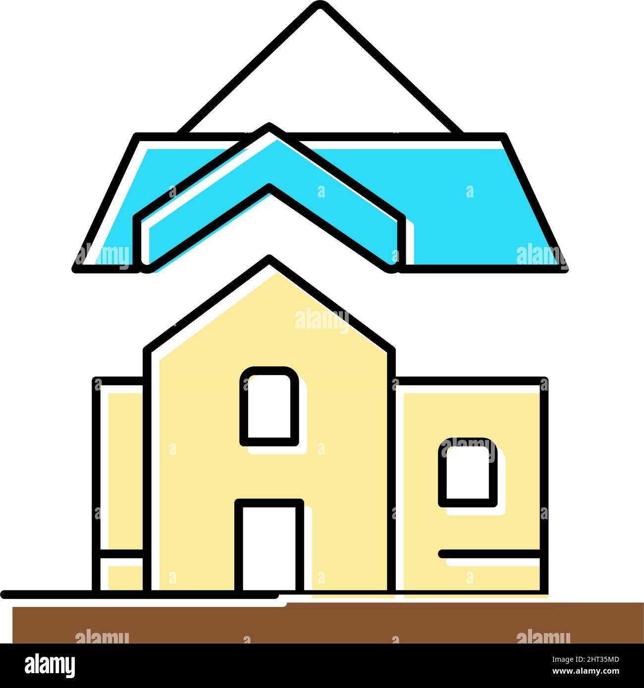roof installation color icon vector illustration Stock Vector Image ...