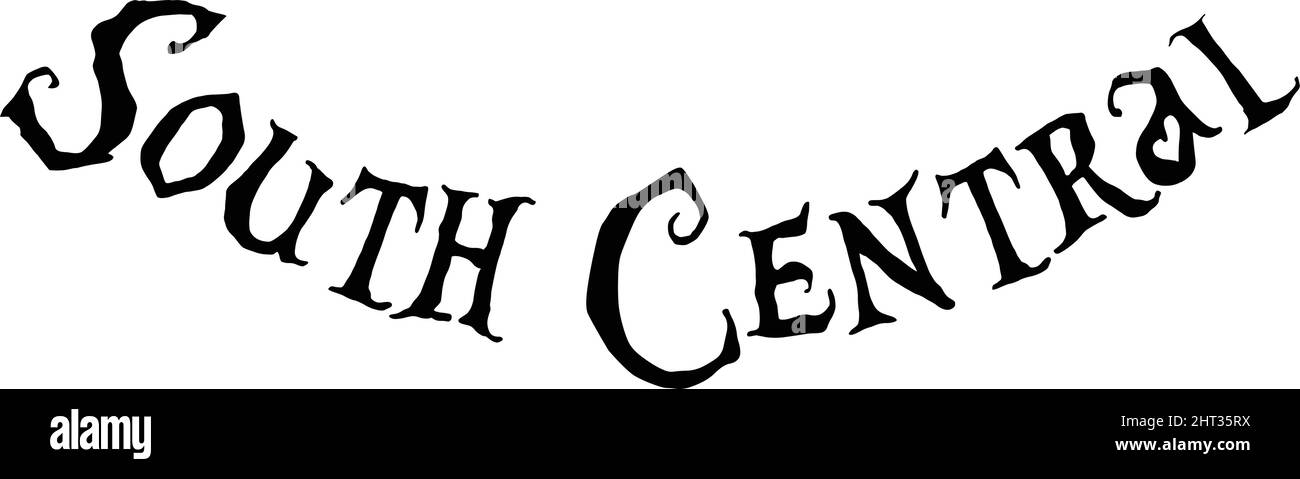 South Central text sign illustration on white background Stock Vector ...