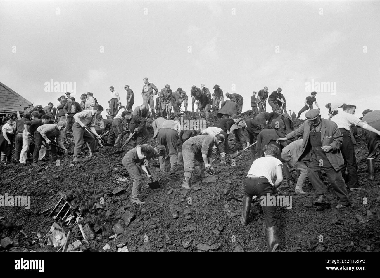 Aberfan, South Wales, circa 21st October 1966 Picture shows the mud and ...