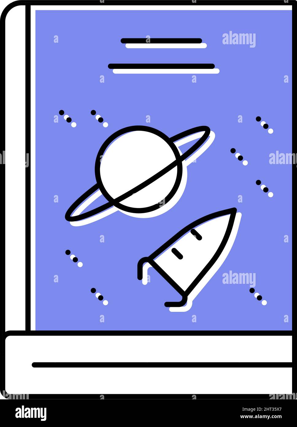 science fiction genre color icon vector illustration Stock Vector Image ...