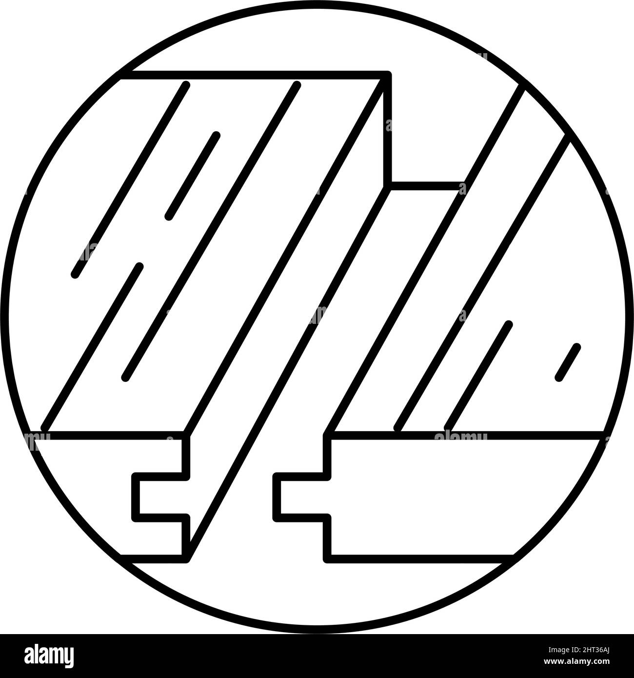 laminate flooring installation line icon vector illustration Stock ...