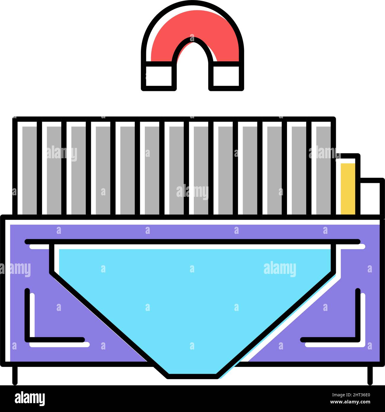 sorting metal garbage machine color icon vector illustration Stock ... sorting metal garbage machine color icon vector illustration Stock ...