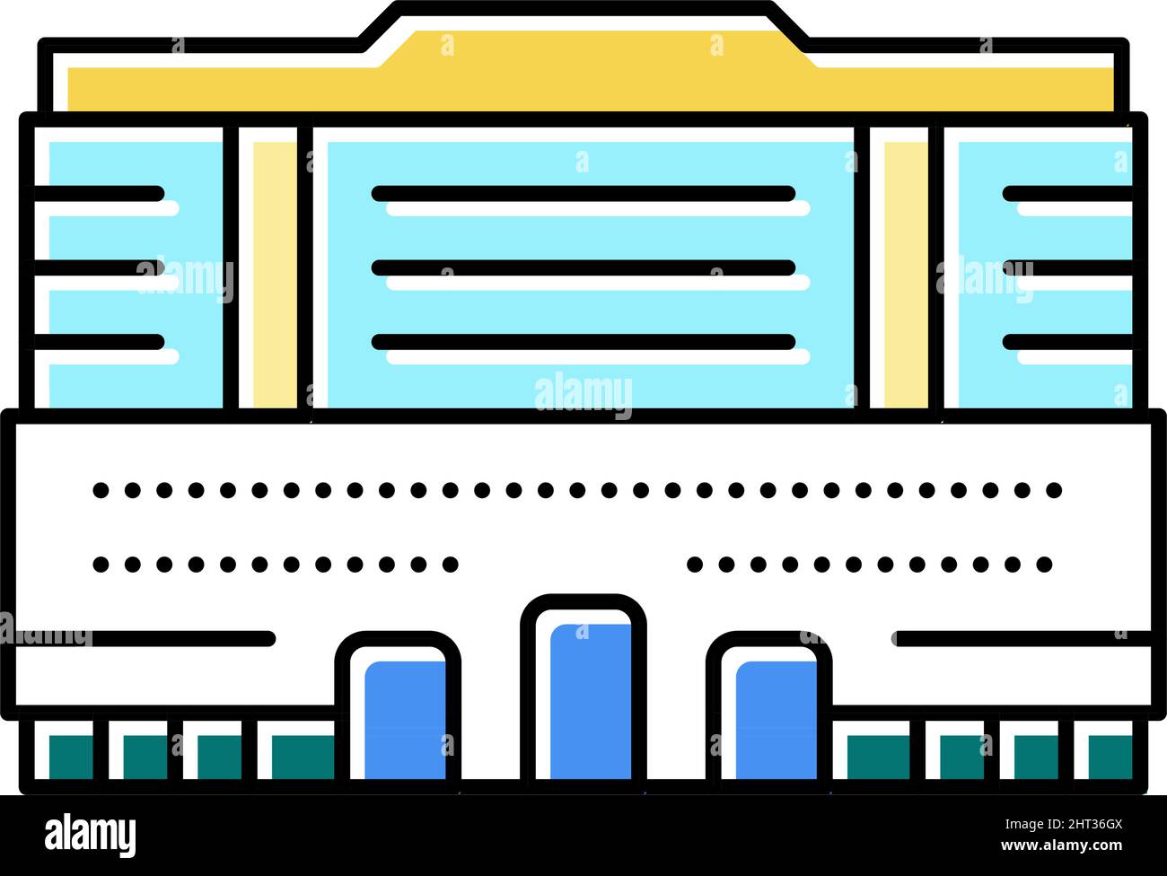 commercial center color icon vector illustration Stock Vector Image ...