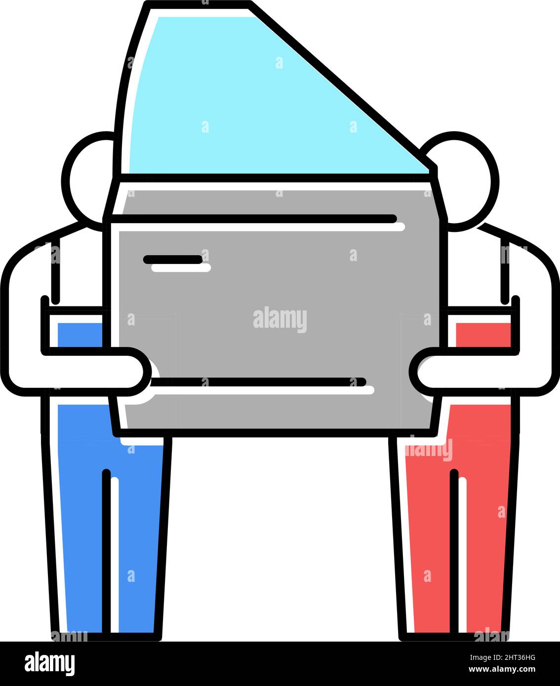 human work car factory color icon vector illustration Stock Vector ...