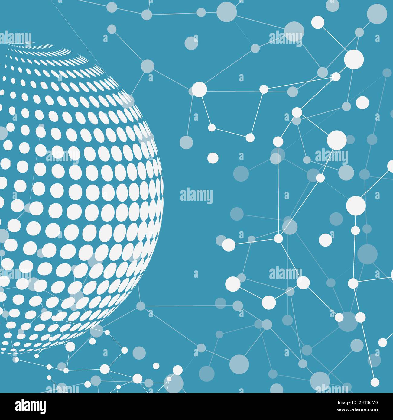 Vector molecule connect with halftone planet Stock Vector Image & Art ...