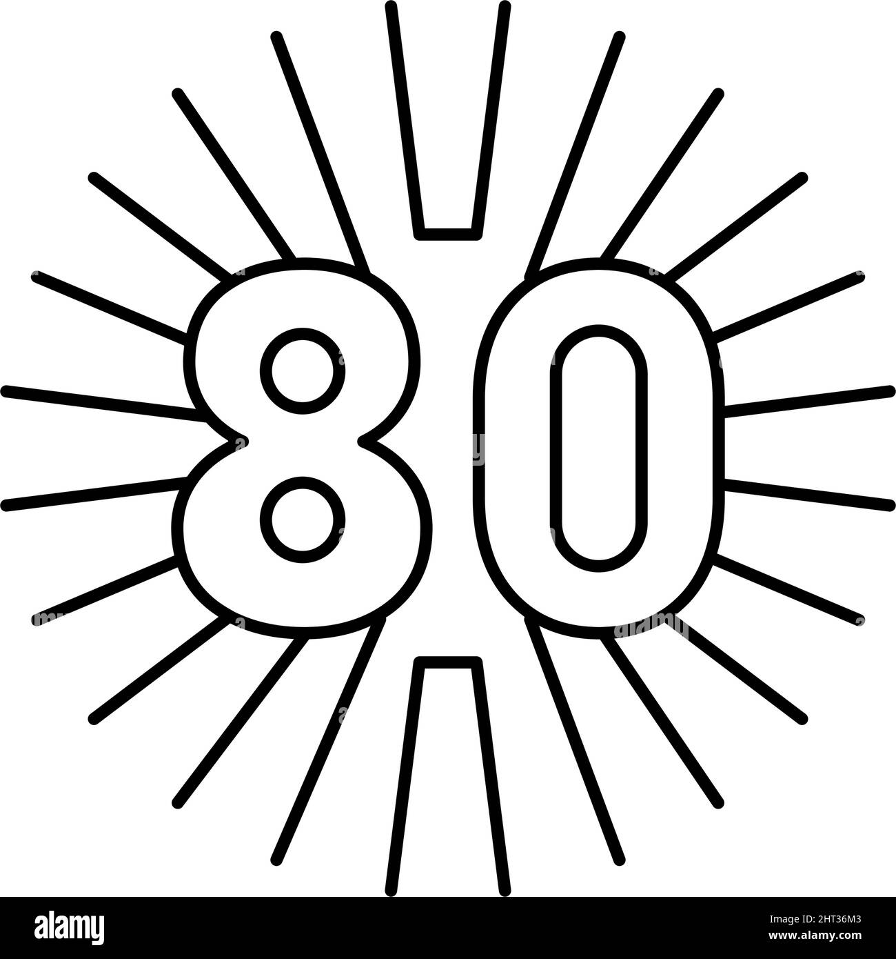 80s nostalgia line icon vector illustration sign Stock Vector Image ...