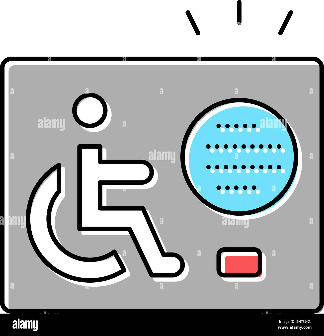 communication device for disabled color icon vector illustration Stock ...