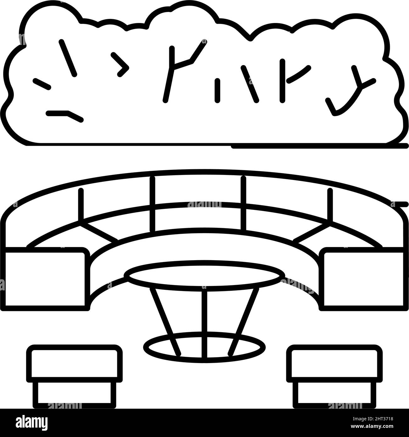 patio furniture line icon vector illustration Stock Vector Image & Art ...