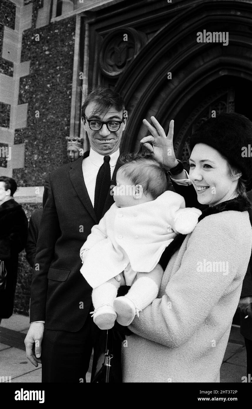 Maxwell, the son of Roy Hudd and his wife Ann, is christened at Croydon ...