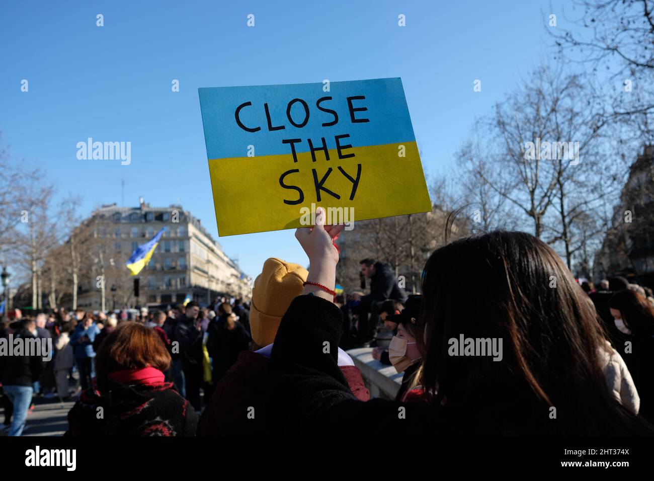 Parisians turned out for this rally against the invasion of Ukraine by ...
