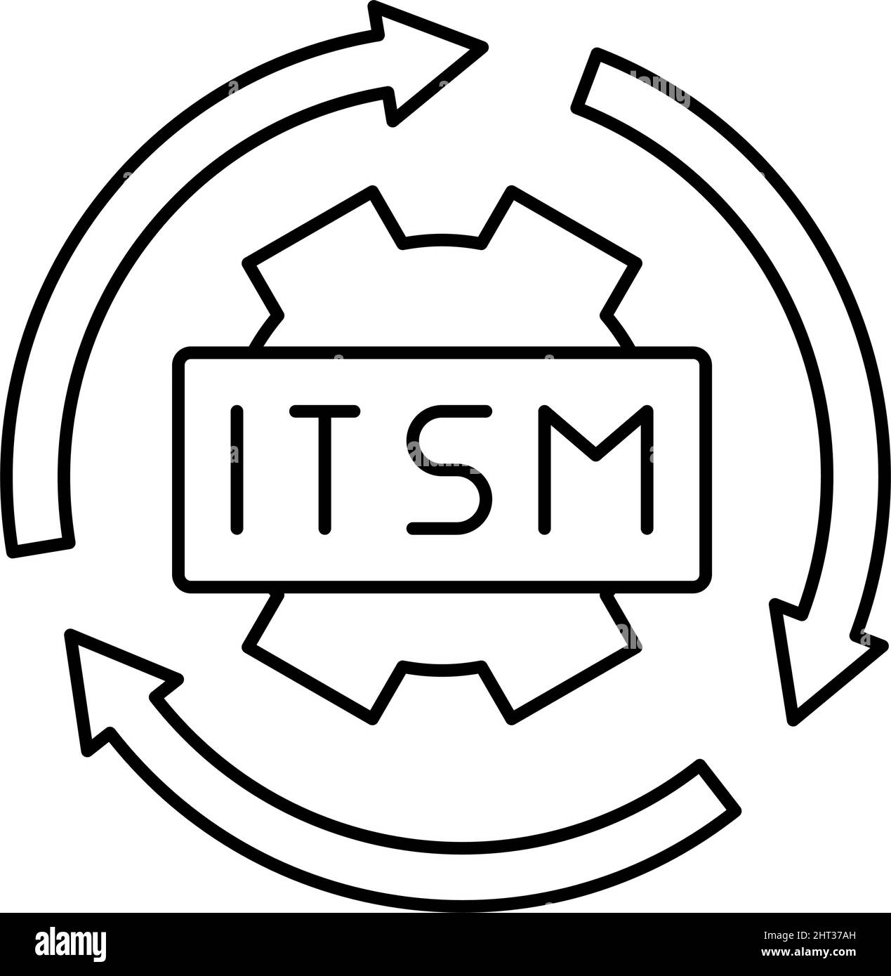 it service management line icon vector illustration Stock Vector Image ...