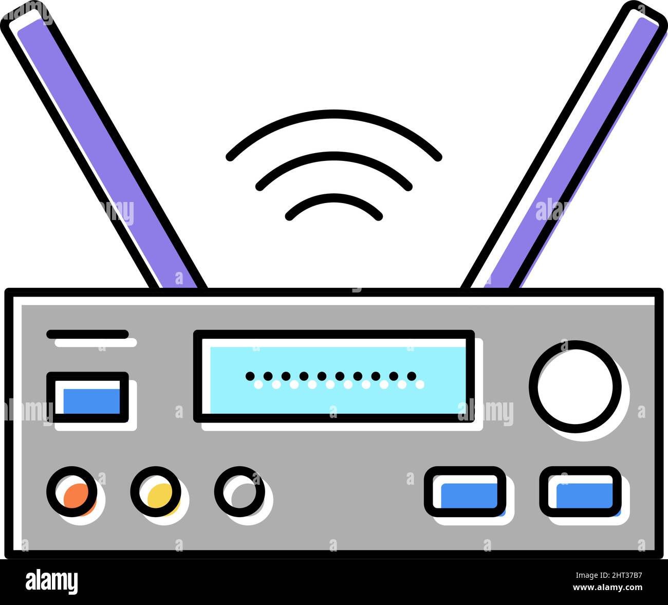 receiver electronic technology color icon vector illustration Stock ...