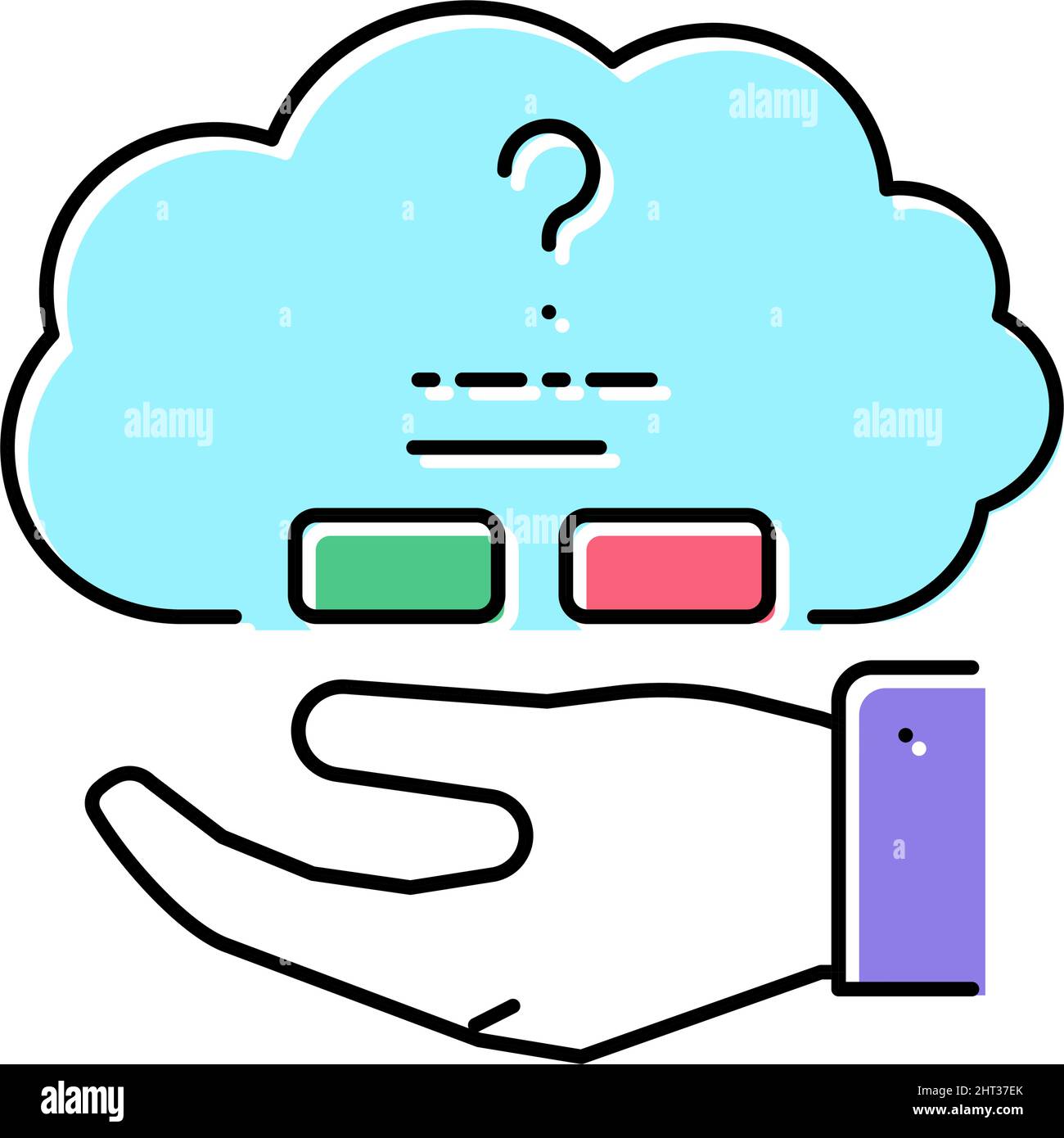 decision problem color icon vector illustration Stock Vector Image ...