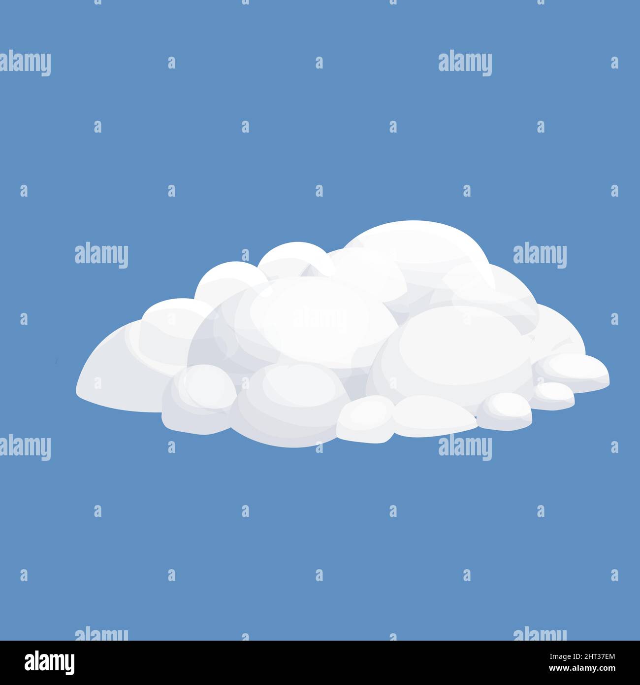 Cloud fluffy clip art, sky, weather element in cartoon style isolated ...