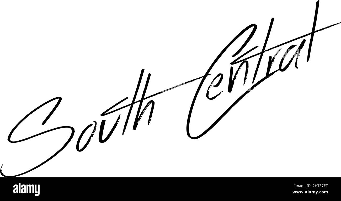 South Central text sign illustration on white background Stock Vector ...