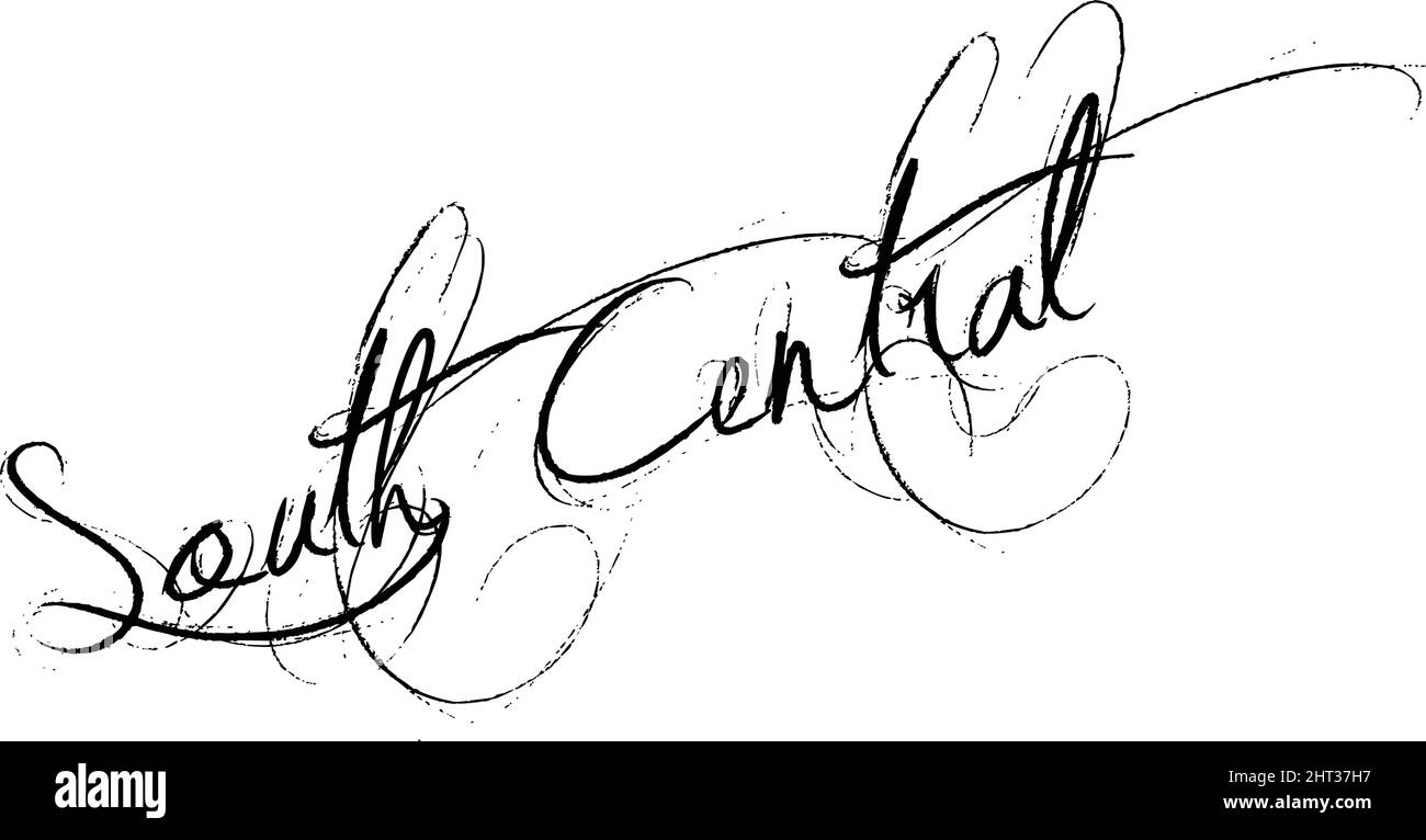 South Central text sign illustration on white background Stock Vector ...