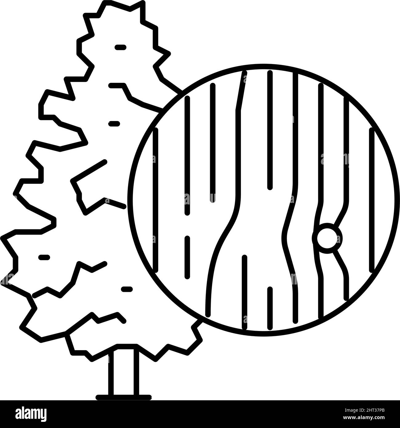 spruce wood line icon vector illustration Stock Vector Image & Art - Alamy