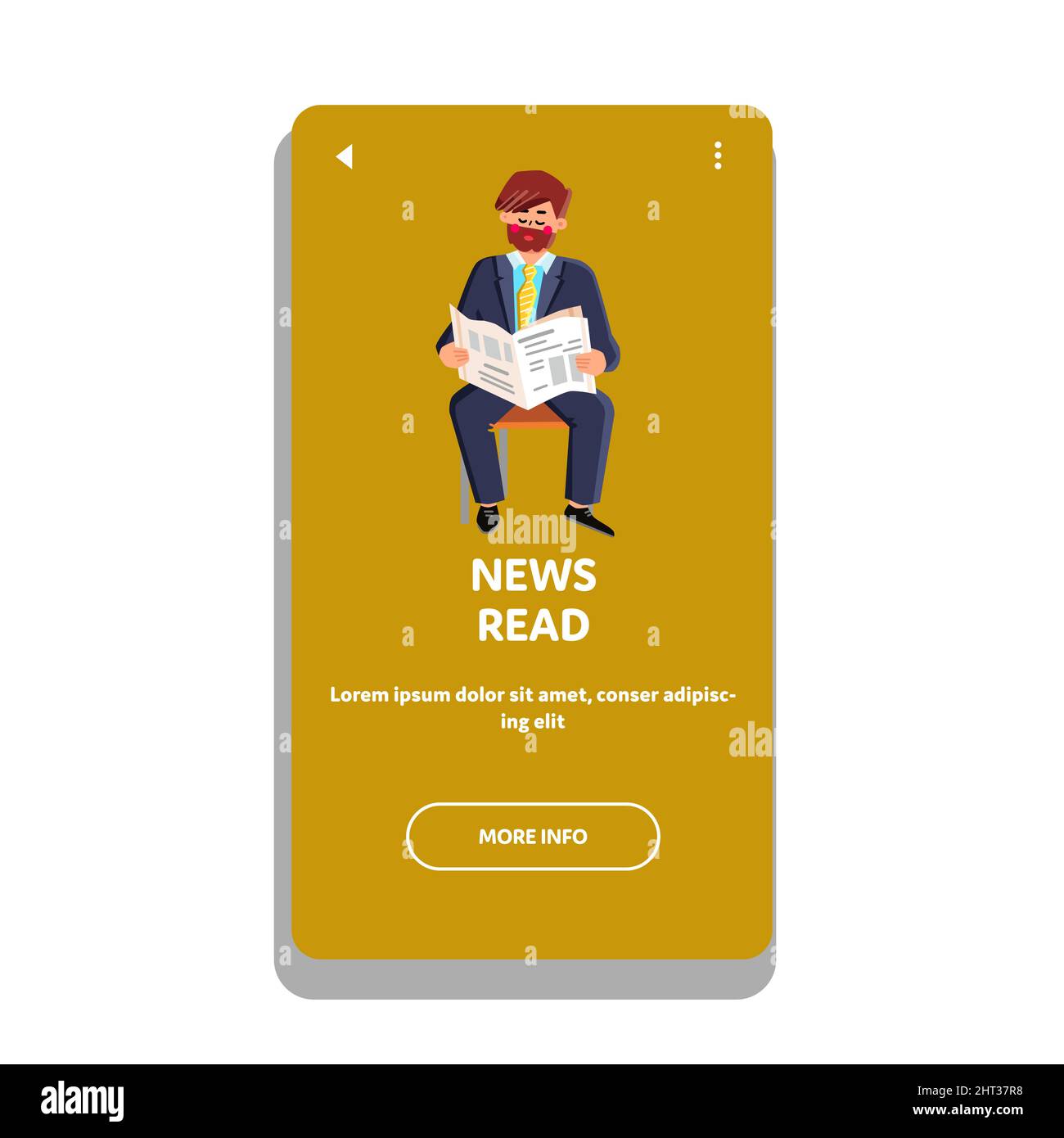 Finance News Read Businessman In Newspaper Vector Stock Vector Image ...