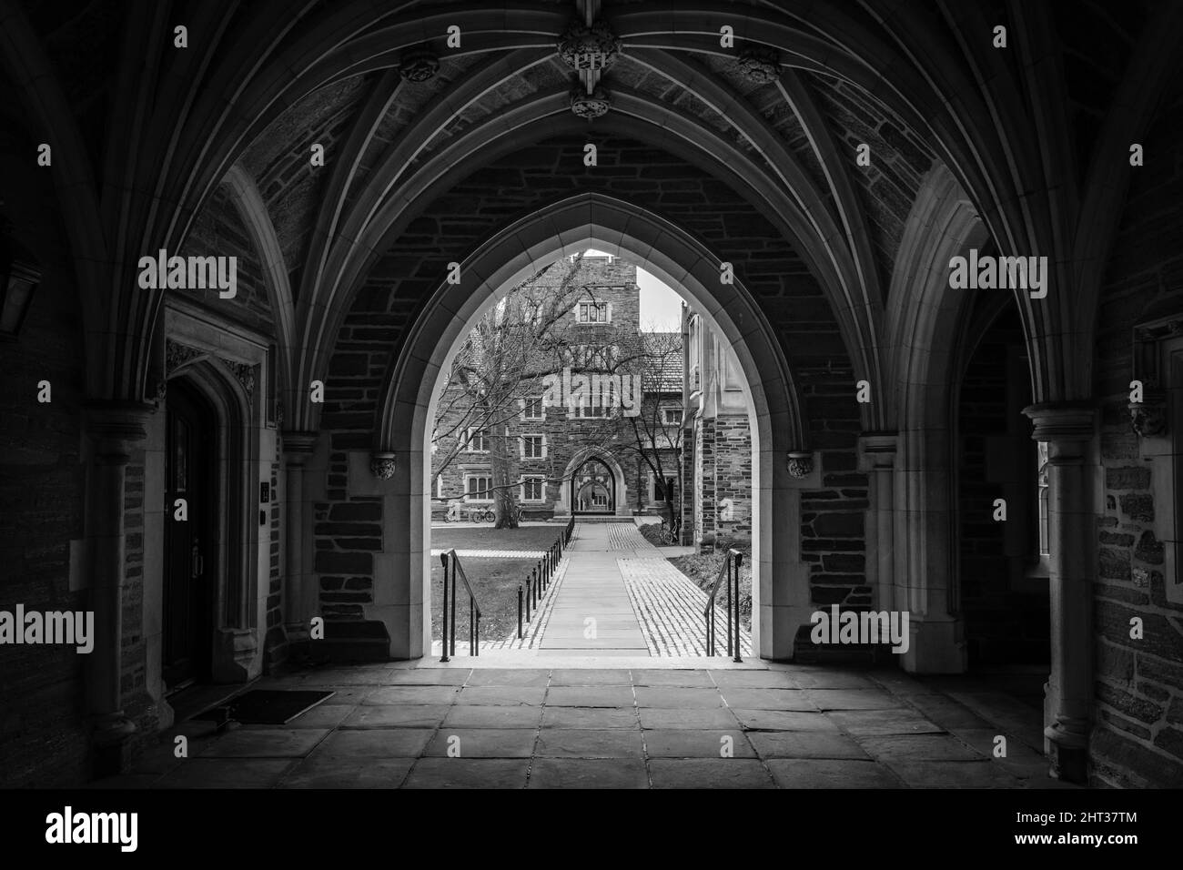 Black and white photograph of Princeton University's archways - part of ...