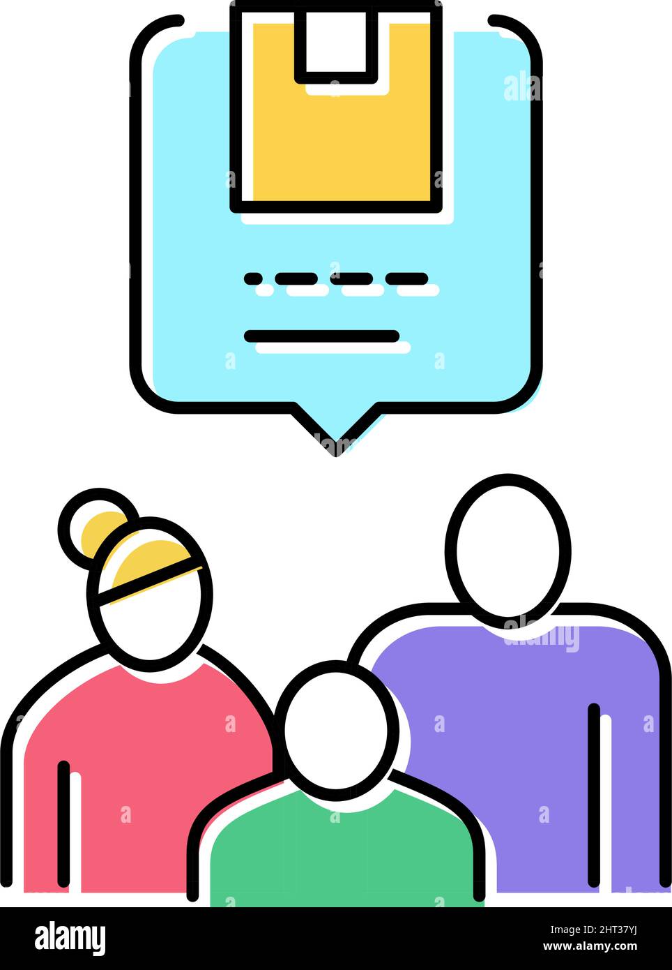 family order review color icon vector illustration Stock Vector Image ...