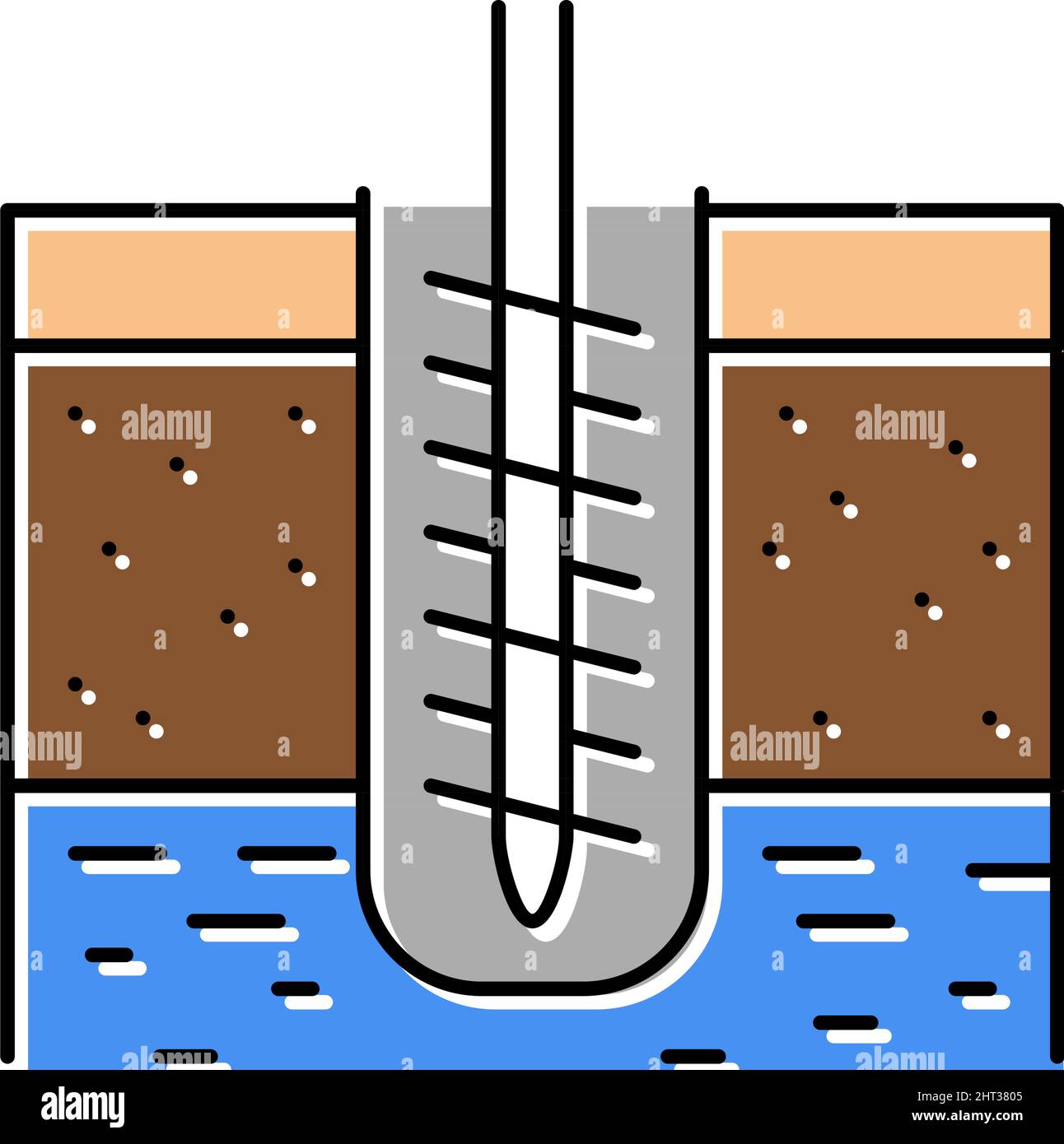 ground drilling color icon vector illustration Stock Vector Image & Art ...
