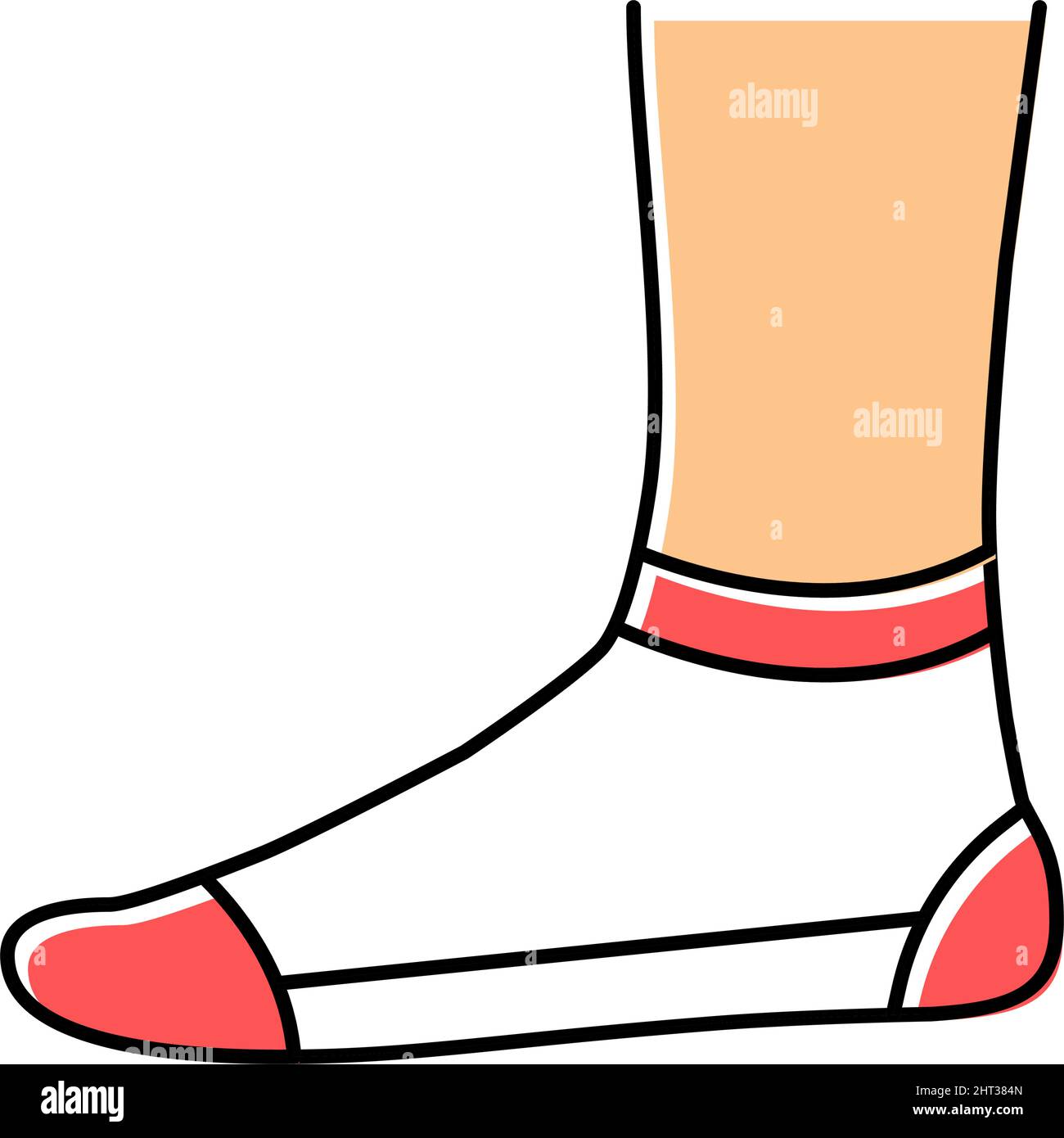 low cut sock color icon vector isolated illustration Stock Vector Image ...