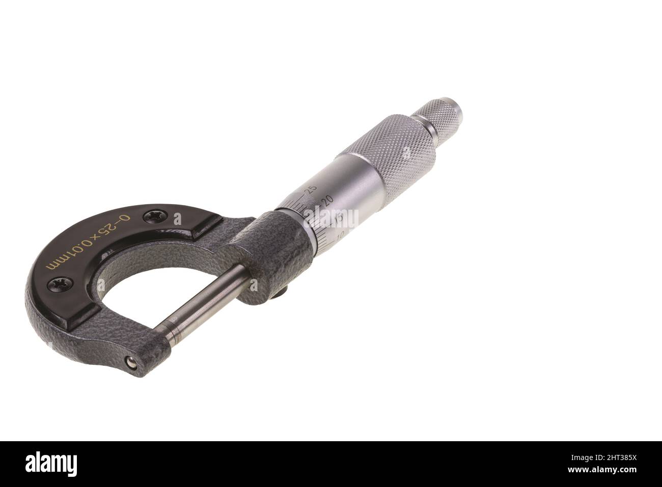Close up view of micrometer isolated on white background. Sweden Stock ...