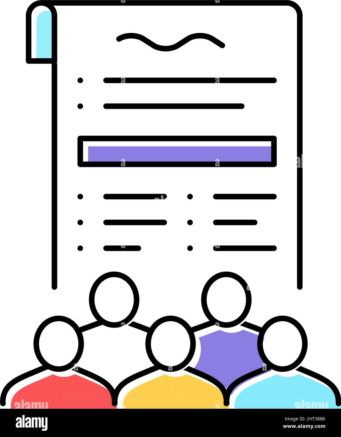 social norms law dictionary color icon vector illustration Stock Vector ...