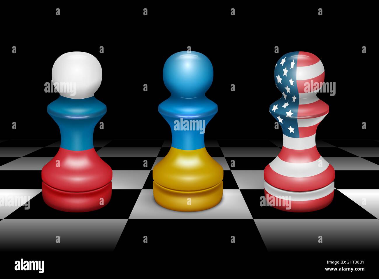 Us ukraine diplomacy flags Stock Vector Images - Alamy