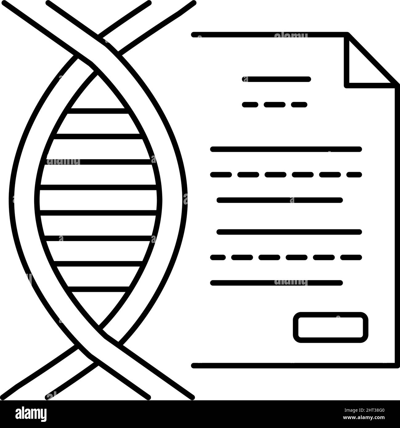 Molecule Genetic Documentation Line Icon Vector Illustration Stock Vector Image And Art Alamy