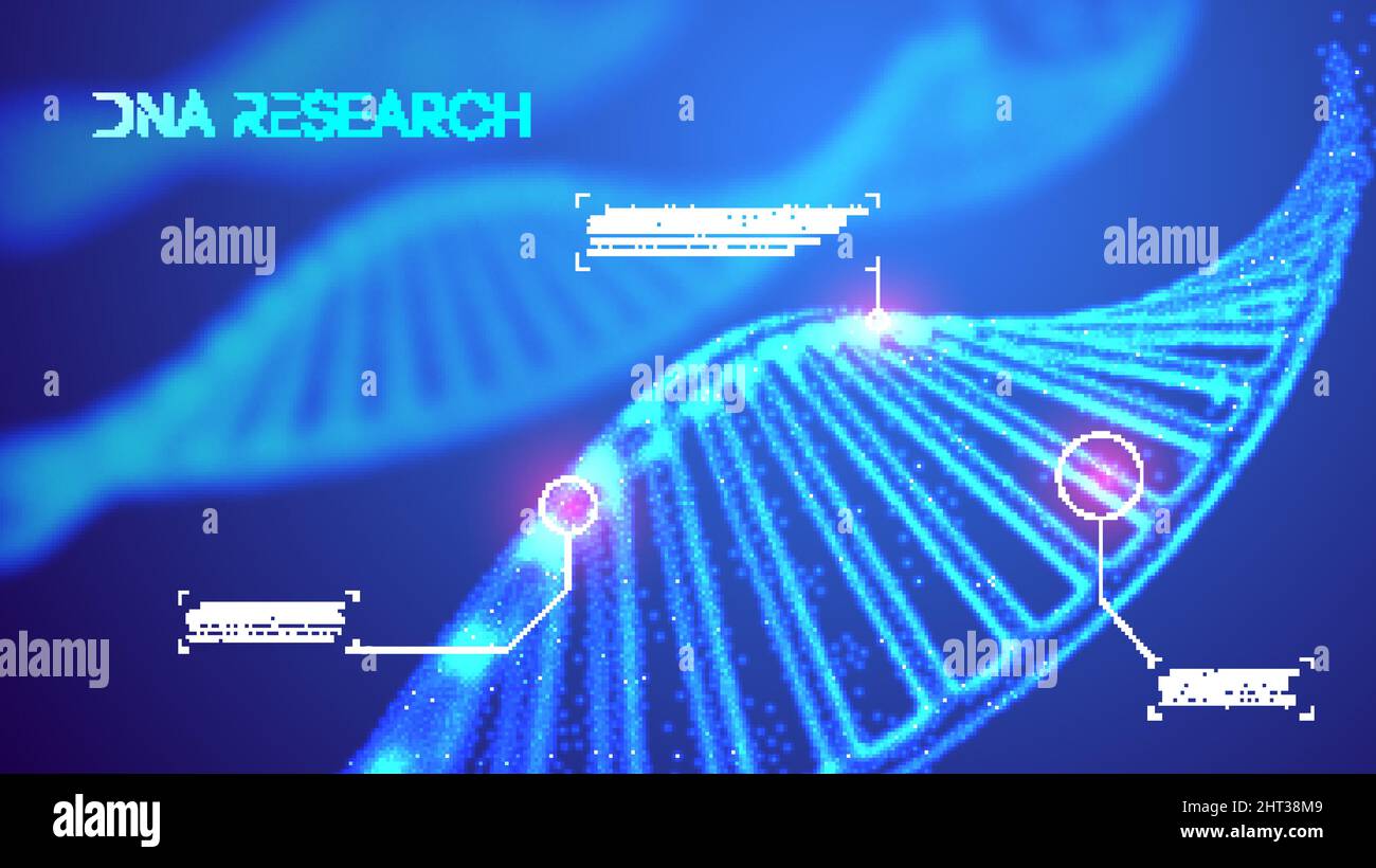 Dna medical research. Genetic engineering vector illustration ...