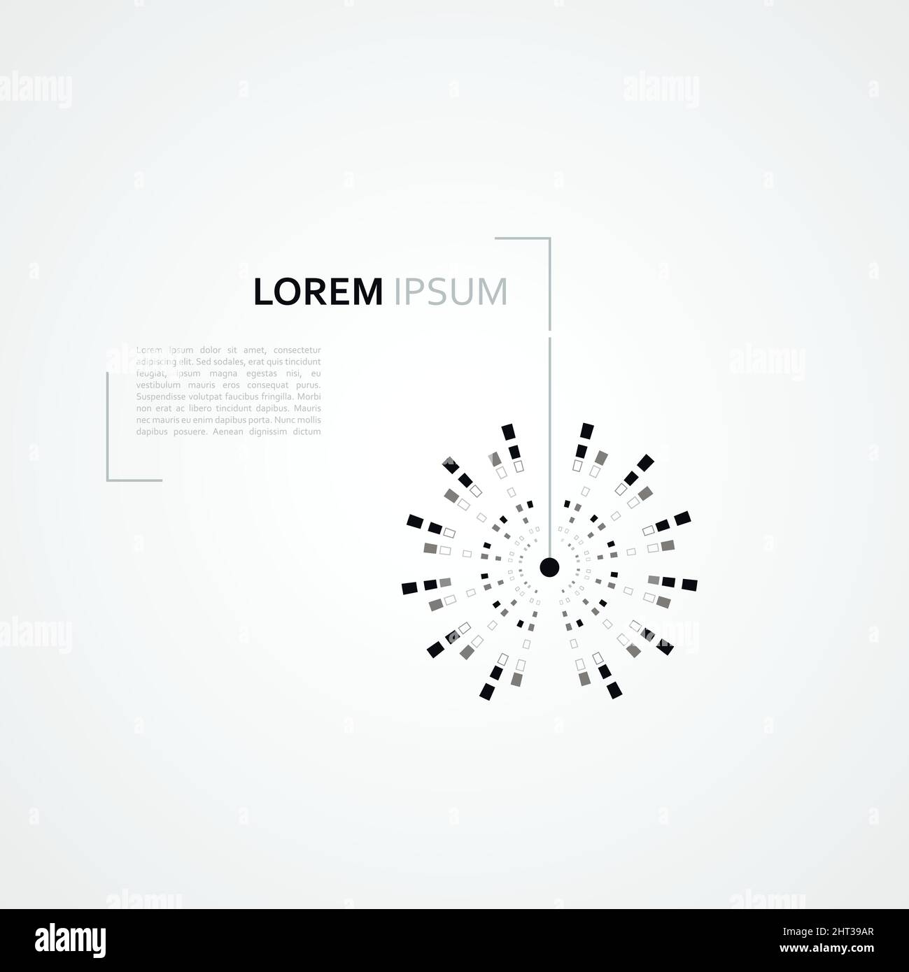 Abstract vector mechanical scheme with circular simple elements Stock ...