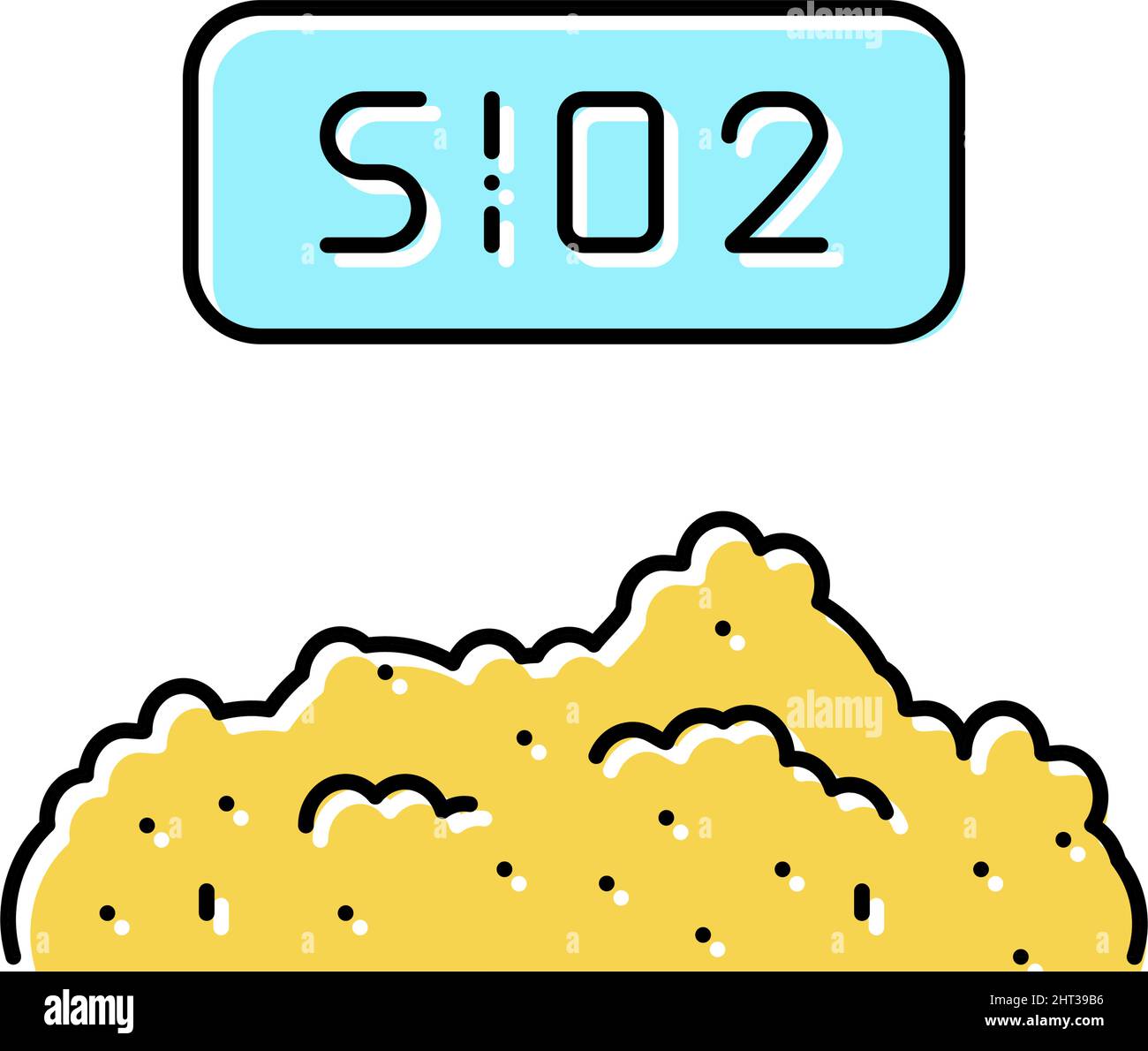 sio2 semiconductor manufacturing color icon vector illustration Stock ...