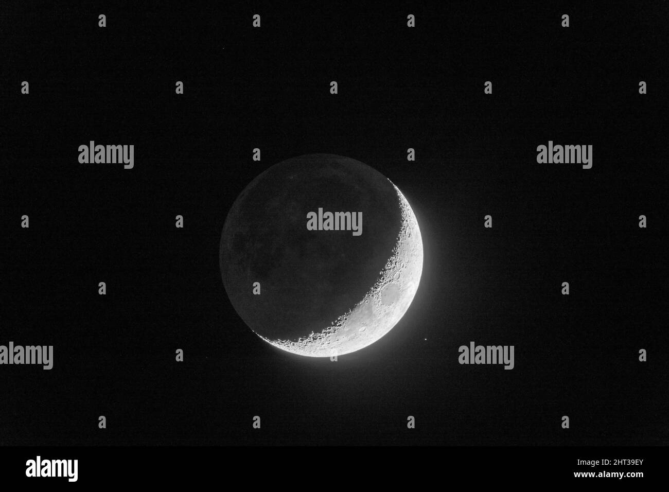 Shot of the moon in the sky with the microscope vision Stock Photo - Alamy