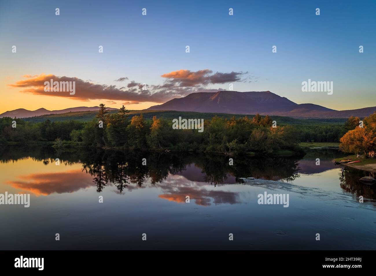 Beautiful view of Mount Katahdin in Maine's Baxter State Park Stock ...
