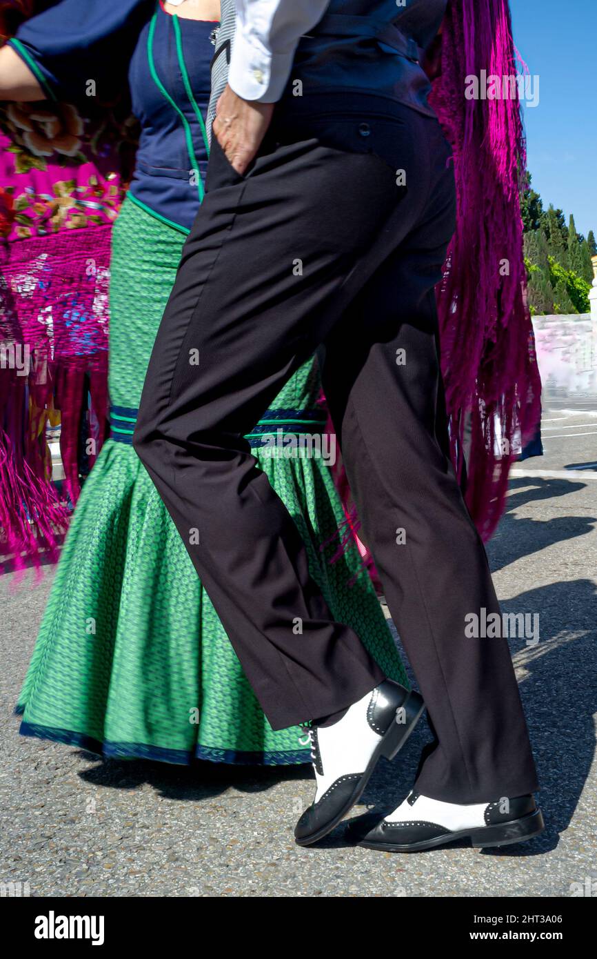 El chotis, typical dance of Madrid, Spain Stock Photo - Alamy