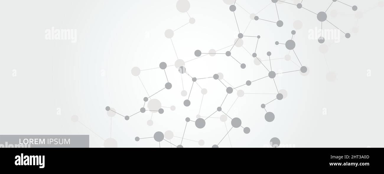 Abstract connection structure. Vector science background. Template banner for your design Stock ...