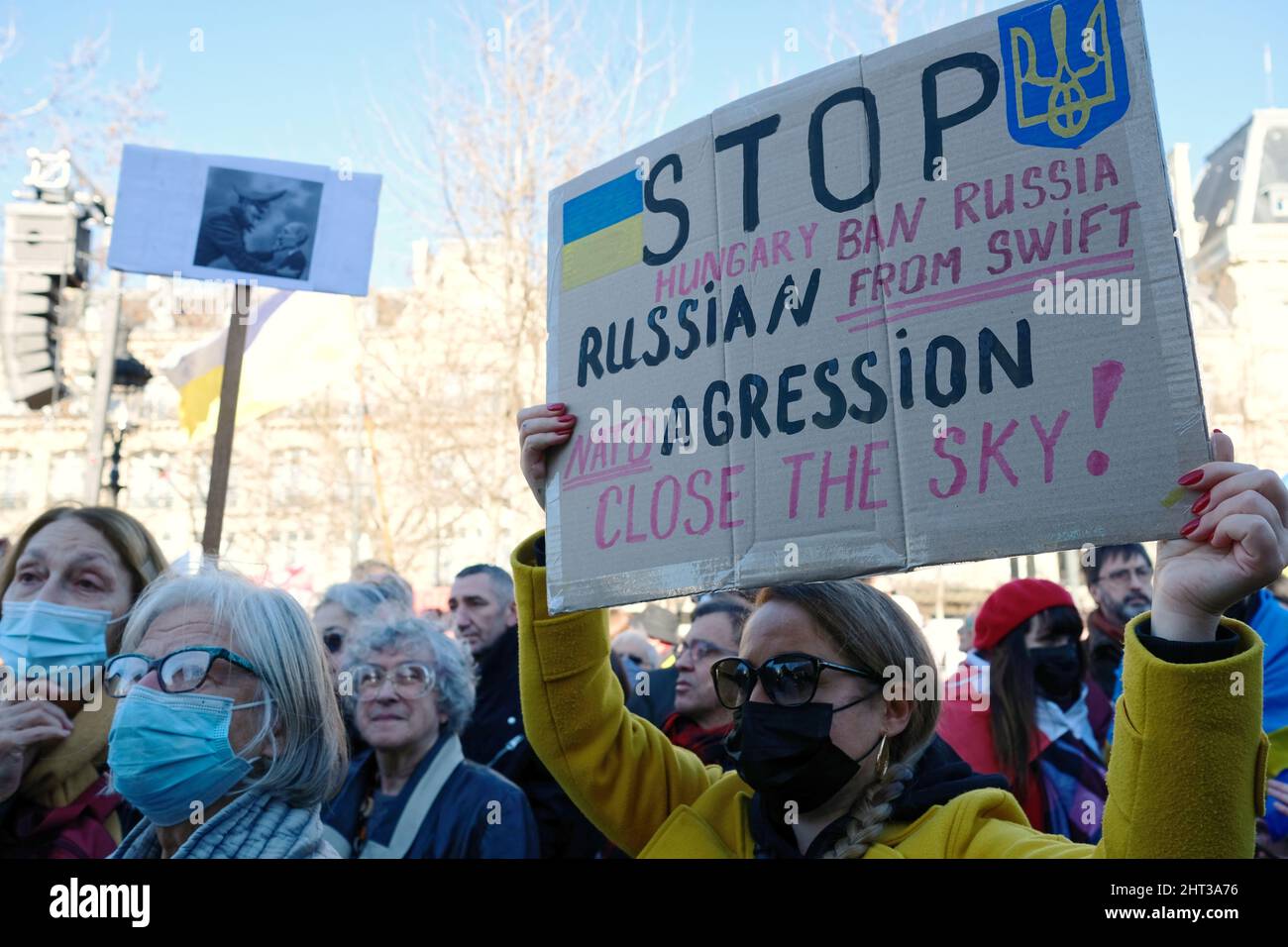 Parisians turned out for this rally against the invasion of Ukraine by ...