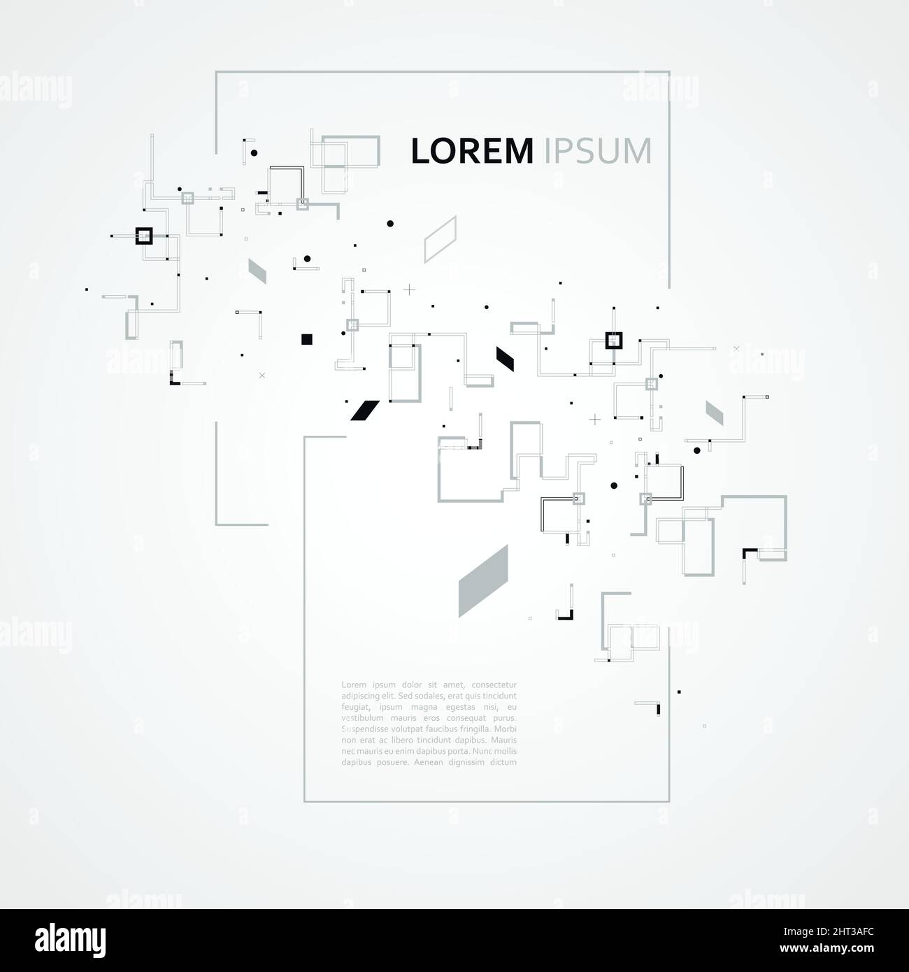 Abstract composition and geometric elements Stock Vector Image & Art ...